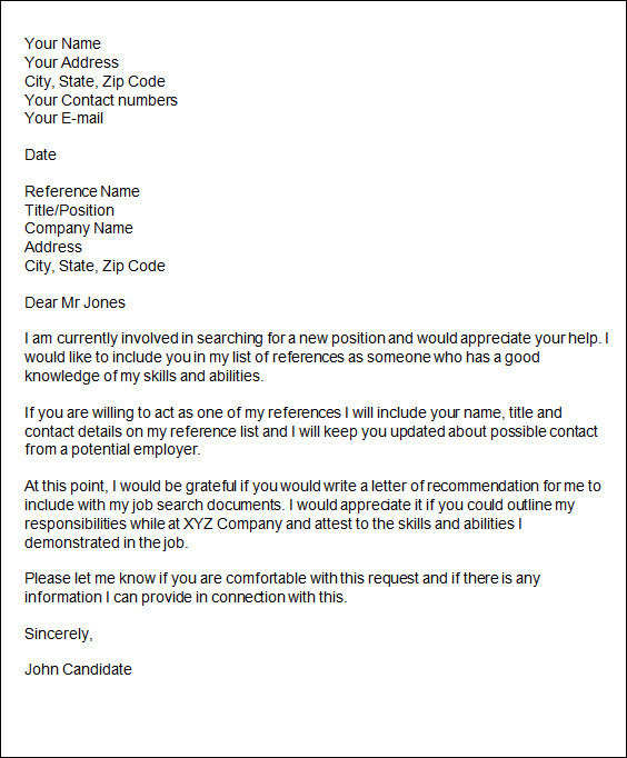 Sample Reference Letter 14 Free Documents In Word Sample Reference Letter 14 Free Documents In Word