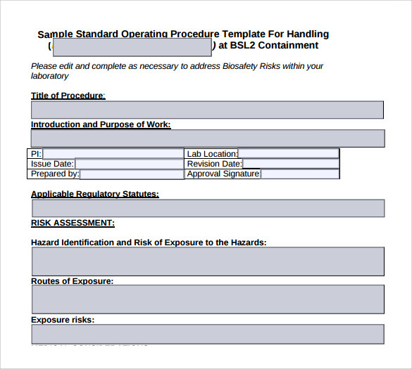 Sample SOP Template 20 Free Documents In Word PDF Excel