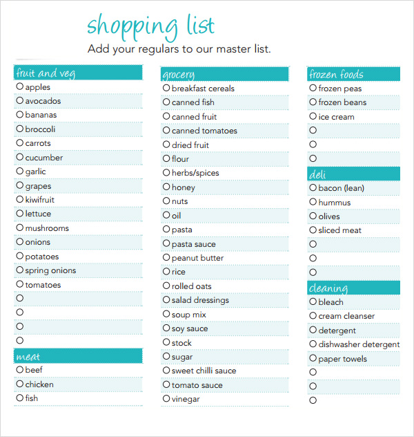 Grocery List Maker