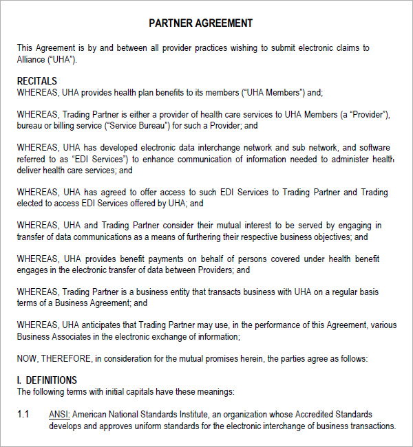 Business Partnership Agreement 9 Download Documents In PDF Word