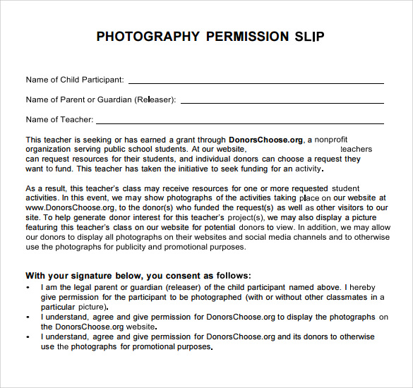 Permission Slip Template 14 Download Free Documents In PDF Doc