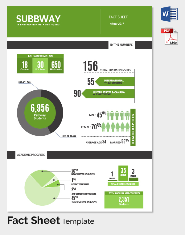 Sample Fact Sheet Template 14 Free Download Documents In PDF WORD