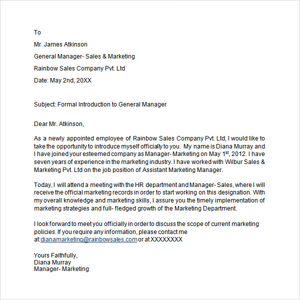 Introduction Letter 14 Download Free Documents In PDF Word