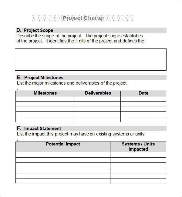 Project Charter 7 Free PDF DOC Download Sample Templates