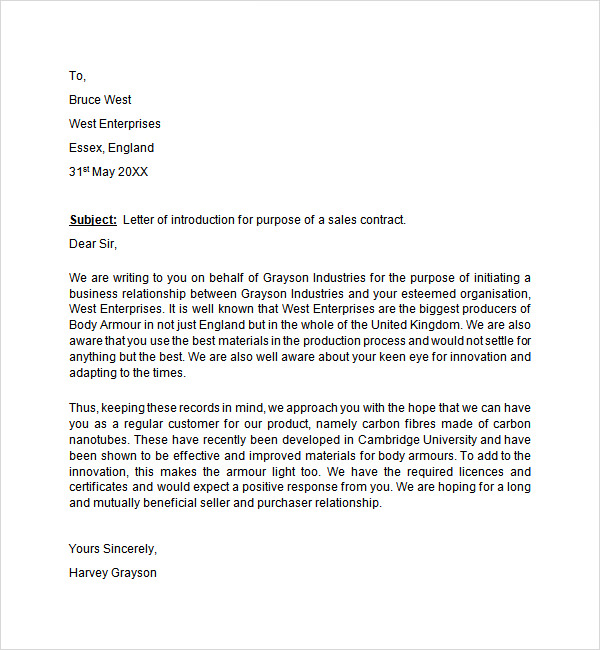 Introduction Letter 14 Download Free Documents In PDF Word