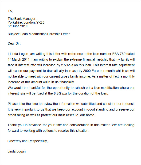How To Write An Appeal Letter For Loan Modification