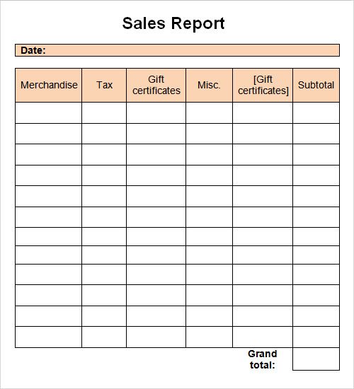 Free Monthly Sales Report Template Excel Excel Templates