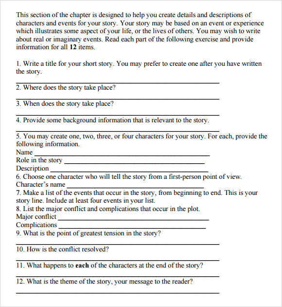 Story Outline Template 9 Download Free Documents In PDF Word