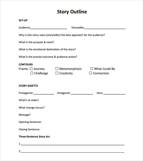 Story Outline Template 9 Download Free Documents In PDF Word