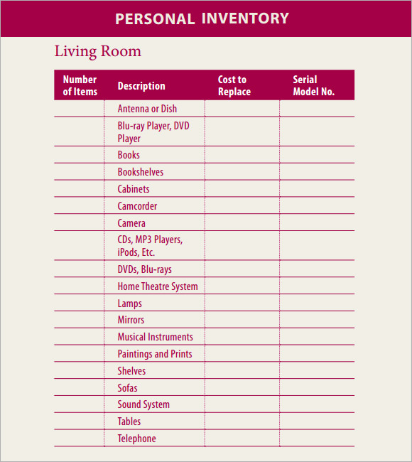 Sample Asset Inventory Template 9 Free Documents Download In Word PDF