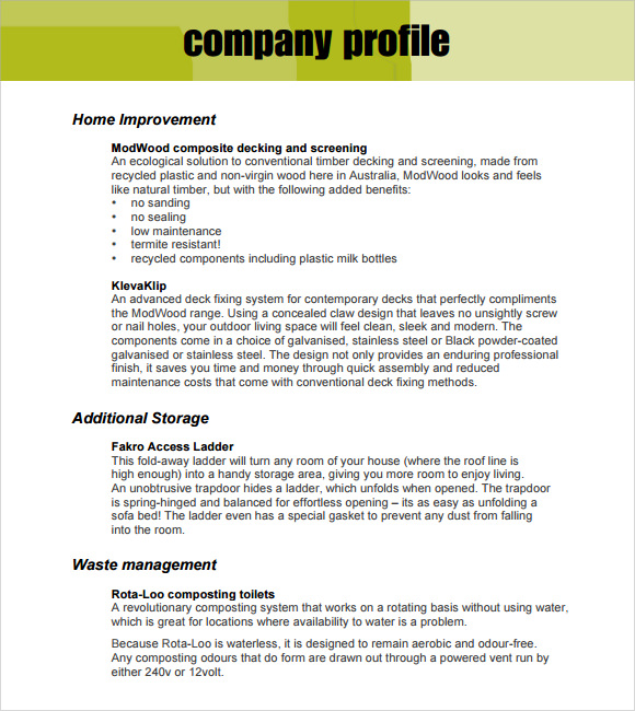 Contoh Company Profile Fashion Contoh Six