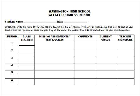 Sample Weekly Progress Report Template 8 Free Documents In PDF Word