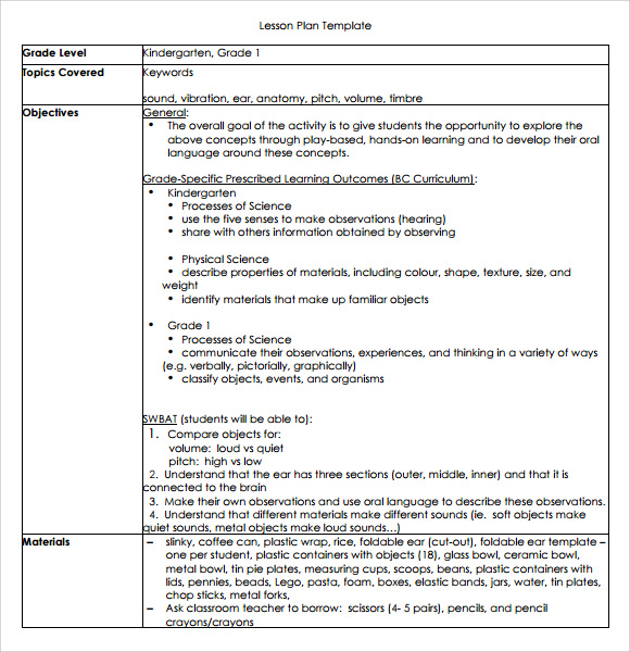 Common Core Aligned Lesson Plan Template Pdf Staffingfreeware