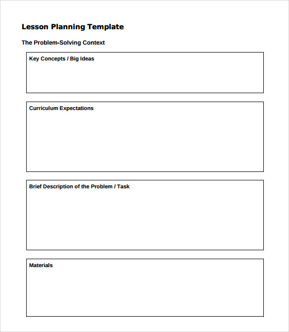 Sample Simple Lesson Plan Template 11 Download Documents In PDF Word