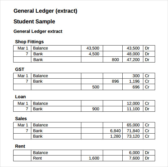 General Ledger Template Pdf Filedy