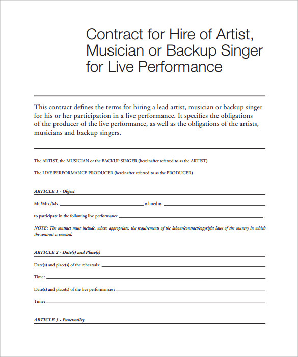 Work For Hire Template Database