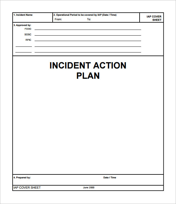 Incident Action Plan Template 9 Download Documents In PDF Sample 
