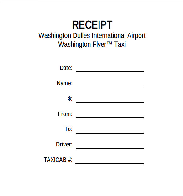 FREE 13 Taxi Receipt Templates In PDF Google Docs Google Sheets 