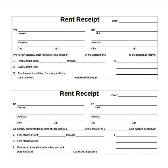 House Rent Receipt Formats 12 Free Printable Word Excel PDF