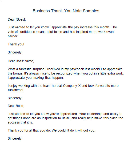FREE 9 Sample Thank You Note Templates In MS Word PDF