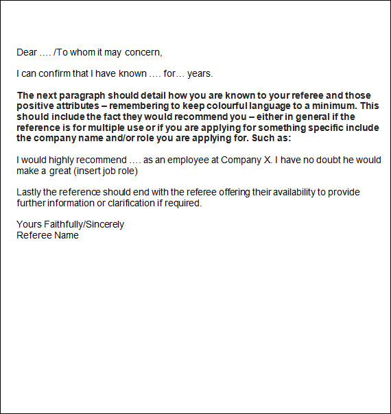 FREE 35 Sample Reference Letter Templates In MS Word PDF