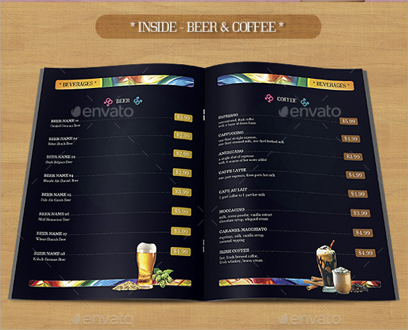 FREE 27 Bar Menus Templates In AI MS Word Pages PSD Publisher