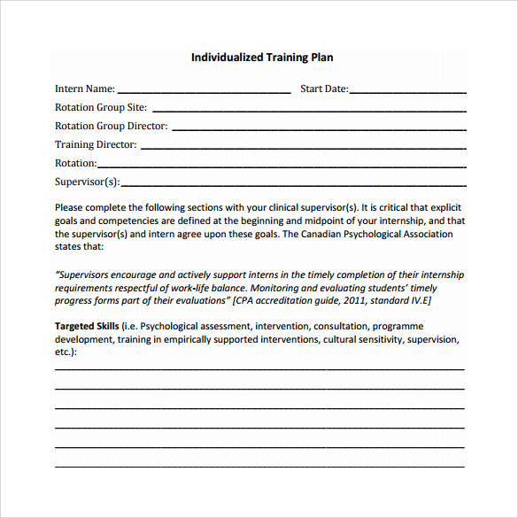 FREE 22 Sample Training Plan Templates In Google Docs MS Word