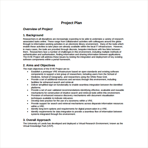 FREE 20 Useful Sample Project Plan Templates In PDF MS Word Excel