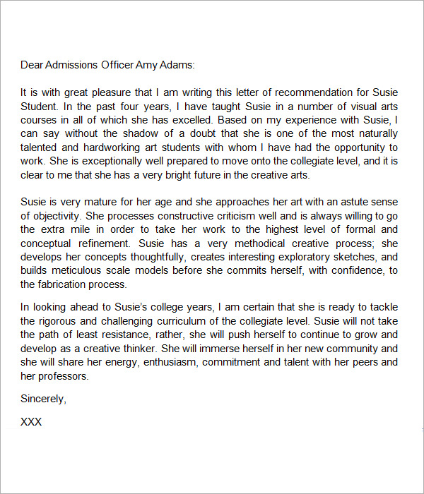 FREE 29 Recommendation Letter Templates In MS Word