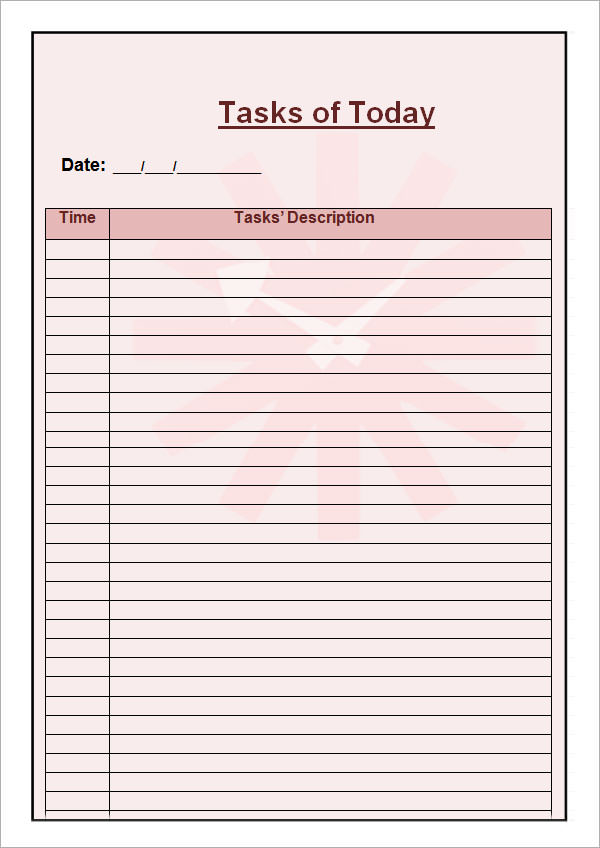 FREE 9 Printable Daily Planner Templates In Google Docs MS Word 