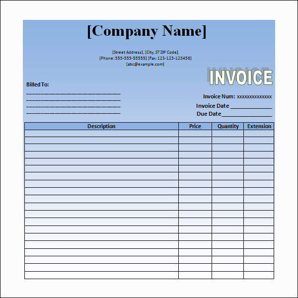 FREE 11 MS Word Invoice Samples In MS Word