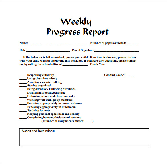 Sample Cover Letter For Progress Report
