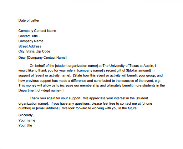 FREE 9 Sample Thank You Letters For Gifts In MS Word Apple Pages 