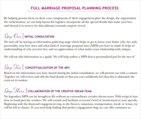 FREE 5 Sample Wedding Proposal Templates In PDF PSD