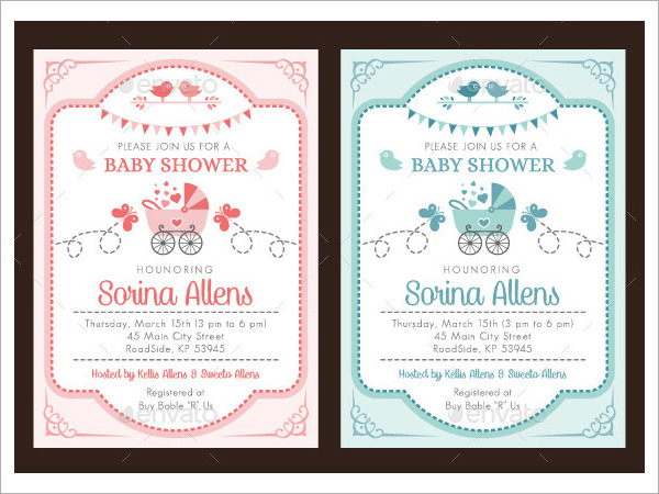 FREE 21 Sample Printable Baby Shower Invitation Templates In AI MS 
