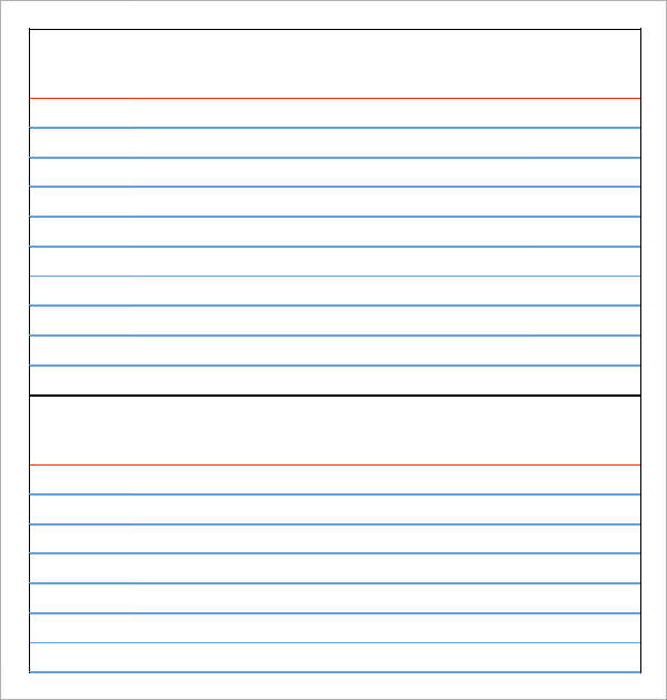 Free Printable Note Cards Template Printable Templates