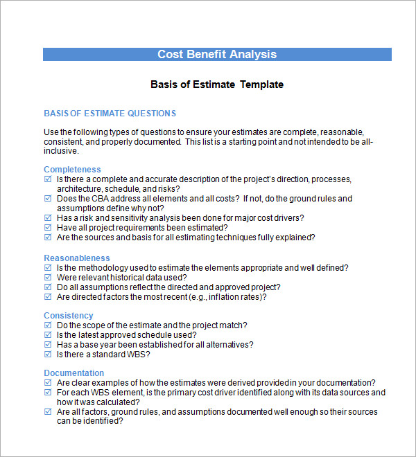 FREE 19 Cost Benefit Analysis Templates In Google Docs MS Word 
