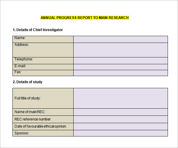 FREE 15 Sample Progress Report Templates In PDF MS Word Google 