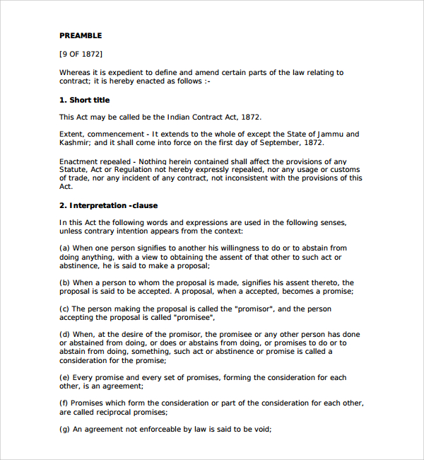 Legal Contract Template Free Printable Documents Gambaran