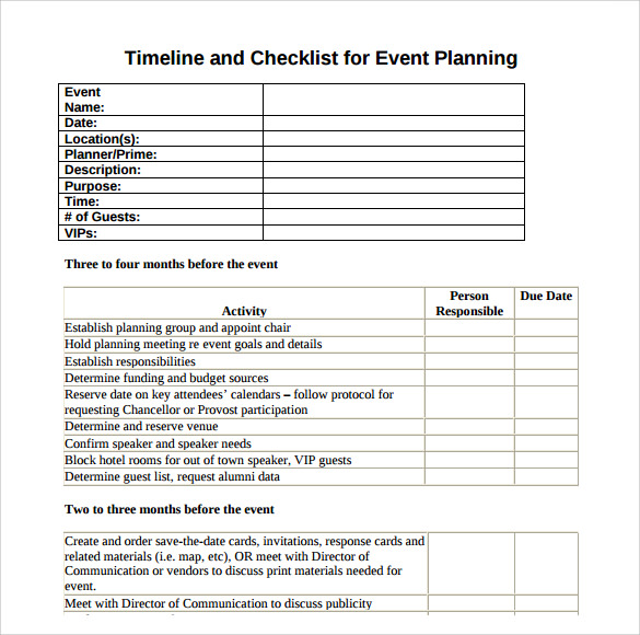 FREE 8 Event Timeline Templates In PDF MS Word