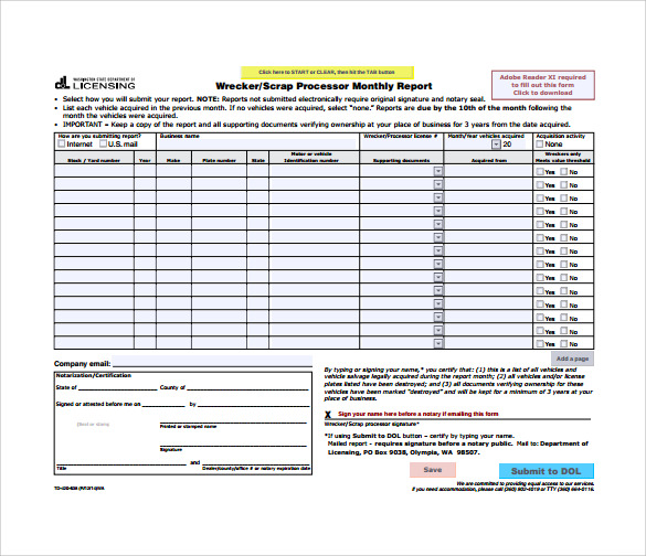 FREE 29 Monthly Report Templates In PDF MS Word Adobe AI Apple 