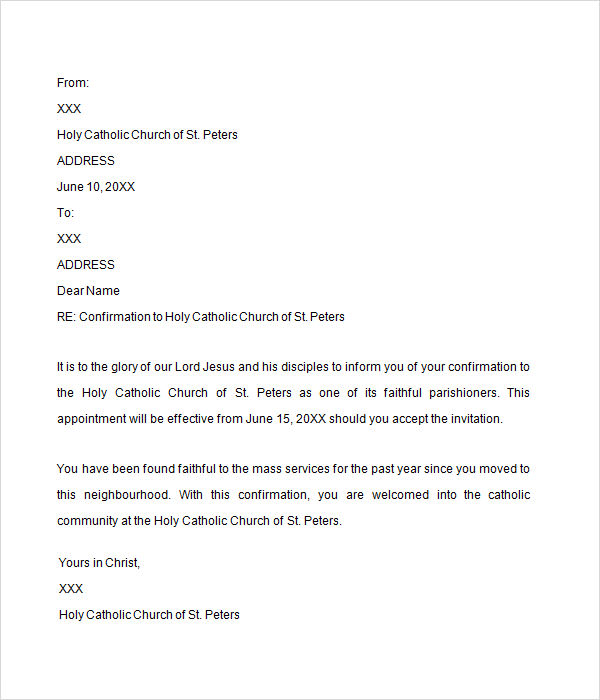 Confirmationletter Letterofconfirmationformatsamplestemplates Images 
