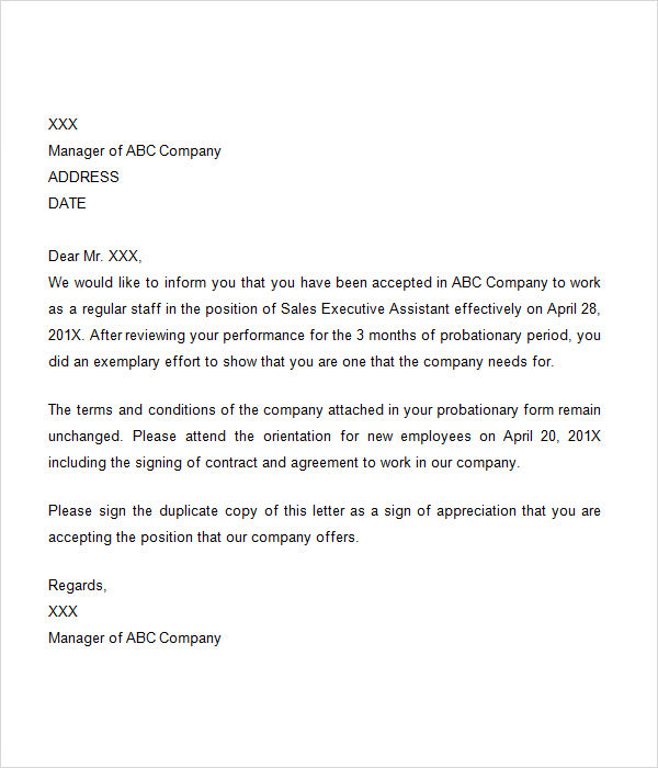 FREE 8 Sample Confirmation Letter Templates In Google Docs MS Word Pages PDF