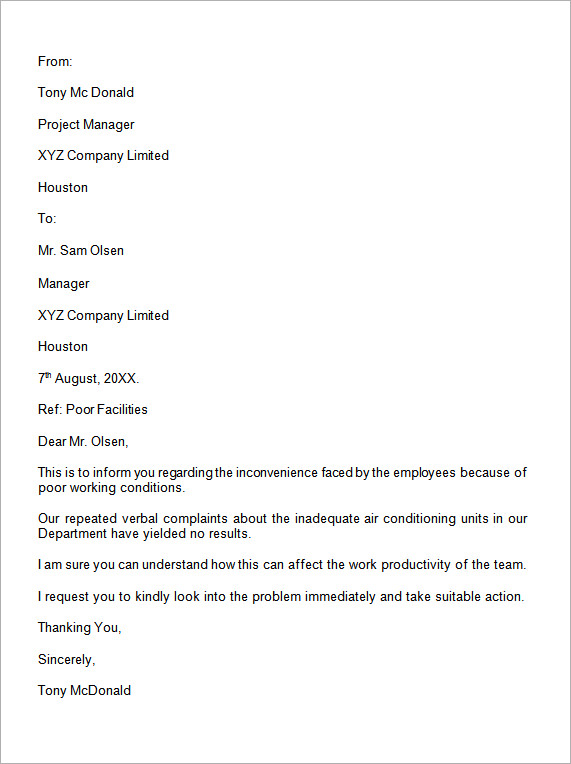 FREE 17 Sample Complaint Letter Templates In Google Docs MS Word 