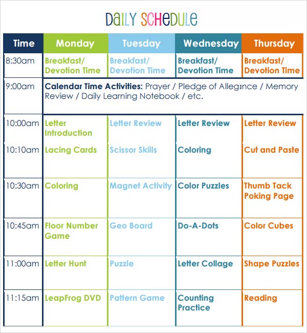FREE 10 Sample Preschool Lesson Plan Templates In Google Docs MS 