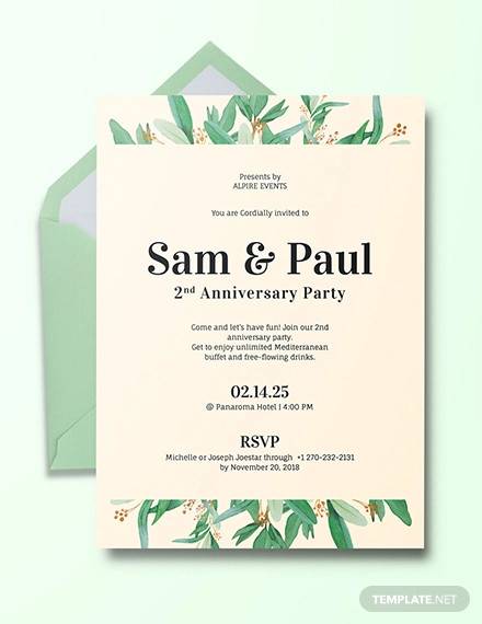 FREE 13 Sample Amazing Anniversary Invitation Templates In AI MS 