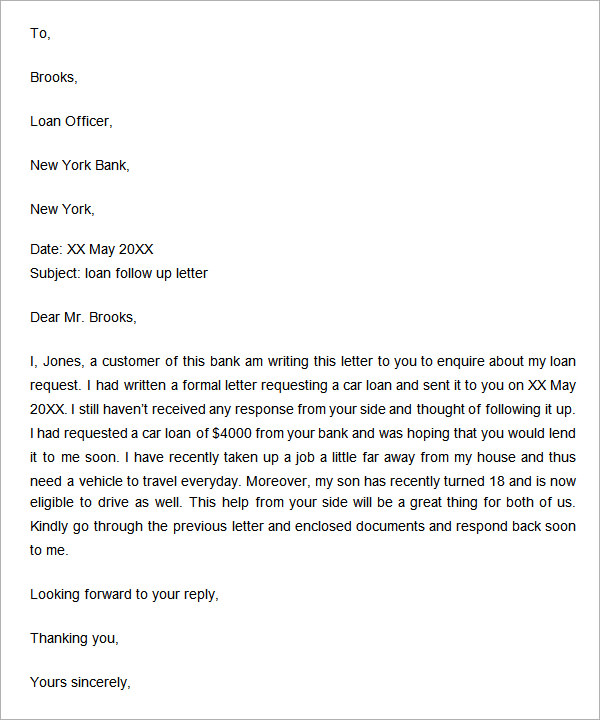 Sample Follow Up Letter For Job Application Database Letter Template 