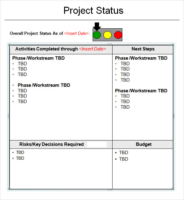 FREE 14 Sample Useful Project Status Report Templates In Google Docs MS Word Apple Pages PDF