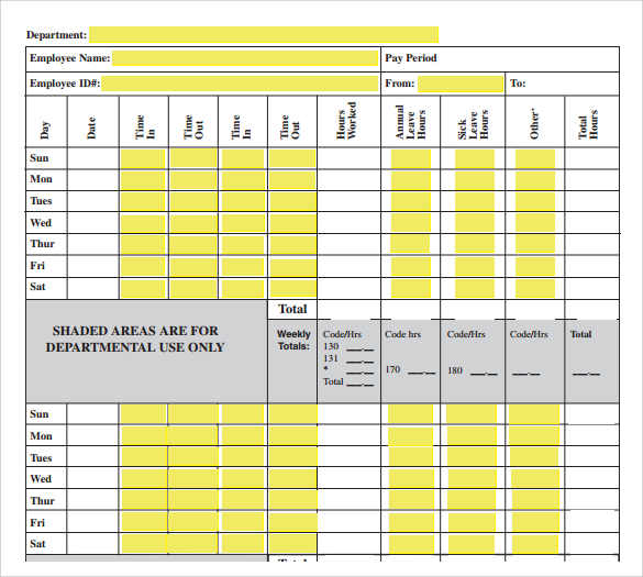 FREE 10 Sample Biweekly Timesheet Templates In Google Docs Google 