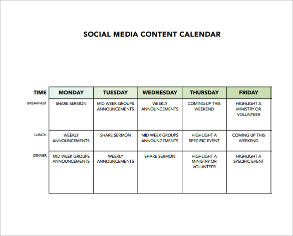 FREE 19 Sample Social Media Calendar Templates In Google Docs MS 